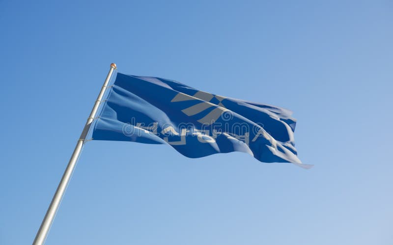 Busan Korea flag low angle stock illustration. Illustration of south ...