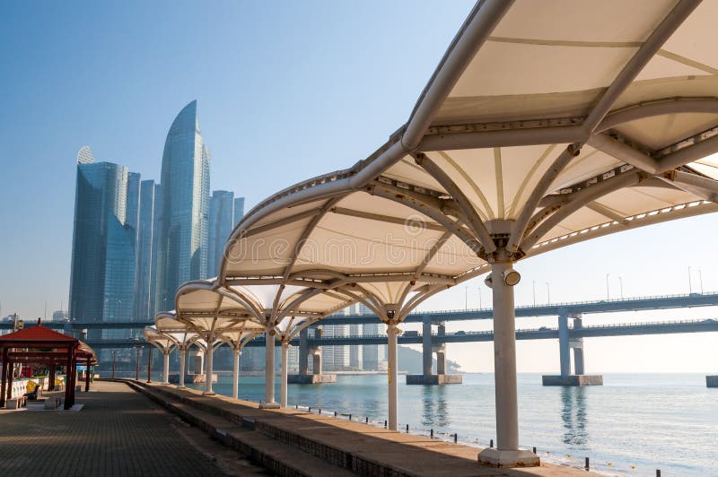 Busan Waterfront stock photo. Image of skyscraper, waterfront - 46719606