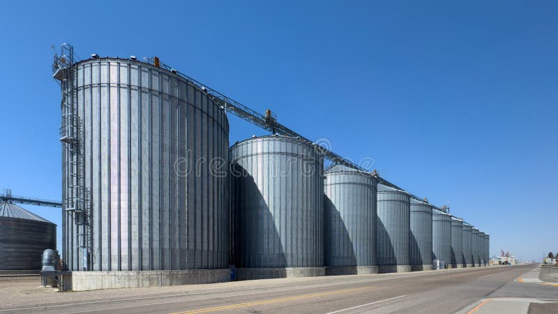 Busch Agricultural Resources Inc Grain Elevators Under Blue Sky ...