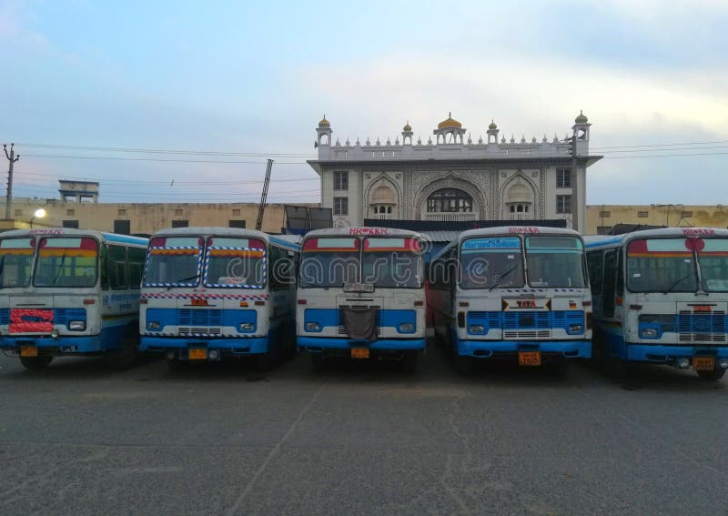 Buses in Bus Stand of Kurukshetra Editorial Stock Photo - Image of ...