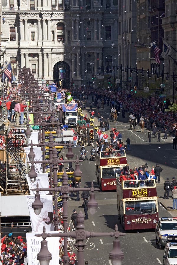 Buses Filled with Philadelphia Phillies, Editorial Photo - Image of ...