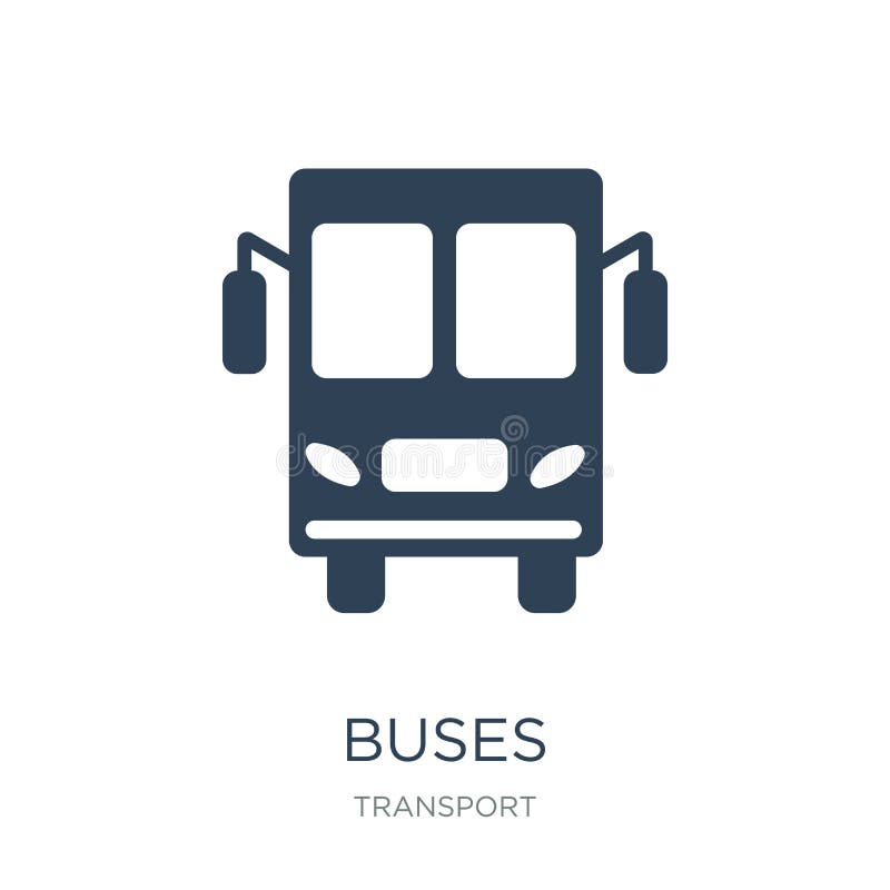 Buses Icon in Trendy Design Style. Buses Icon Isolated on White ...