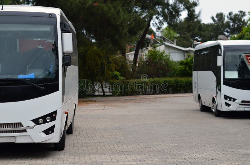 Buses parked in city stock image. Image of blur, buses - 92323041