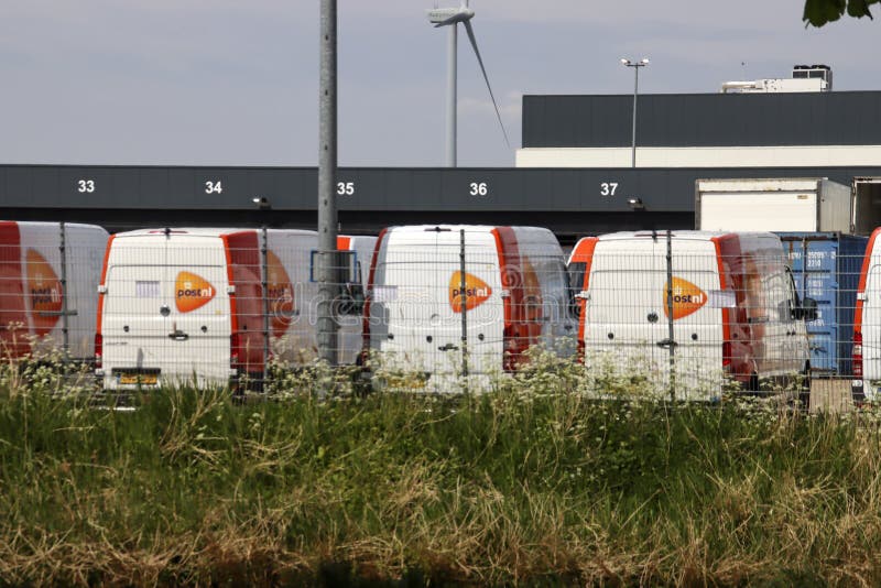 Buses of the PostNL Parcel Delivery Service in Waddinxveen Editorial ...