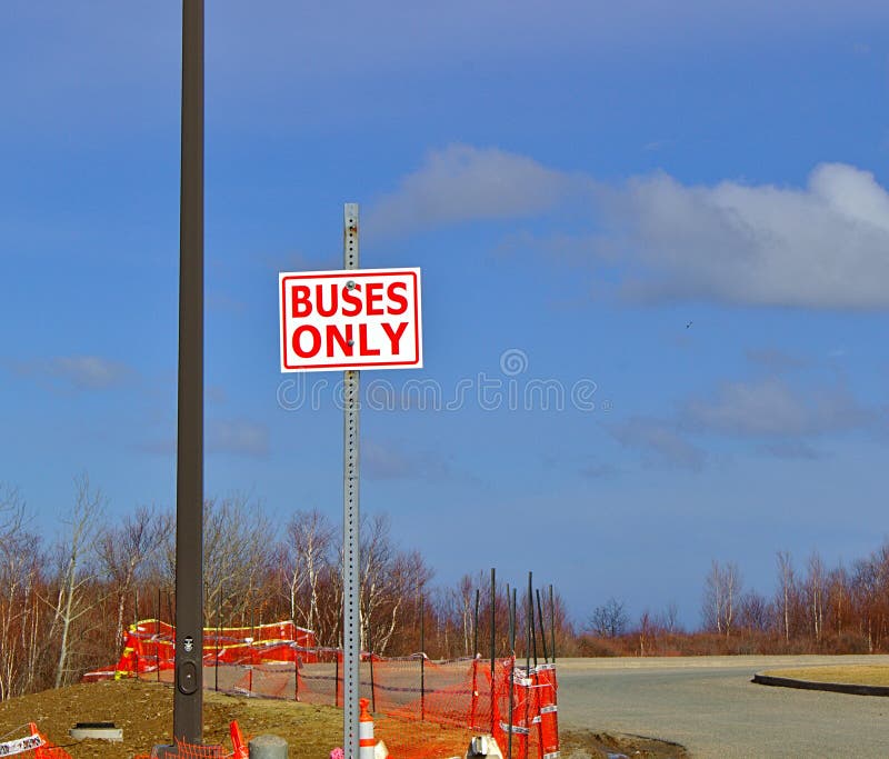 Buses only sign stock image. Image of direction, text - 143346655