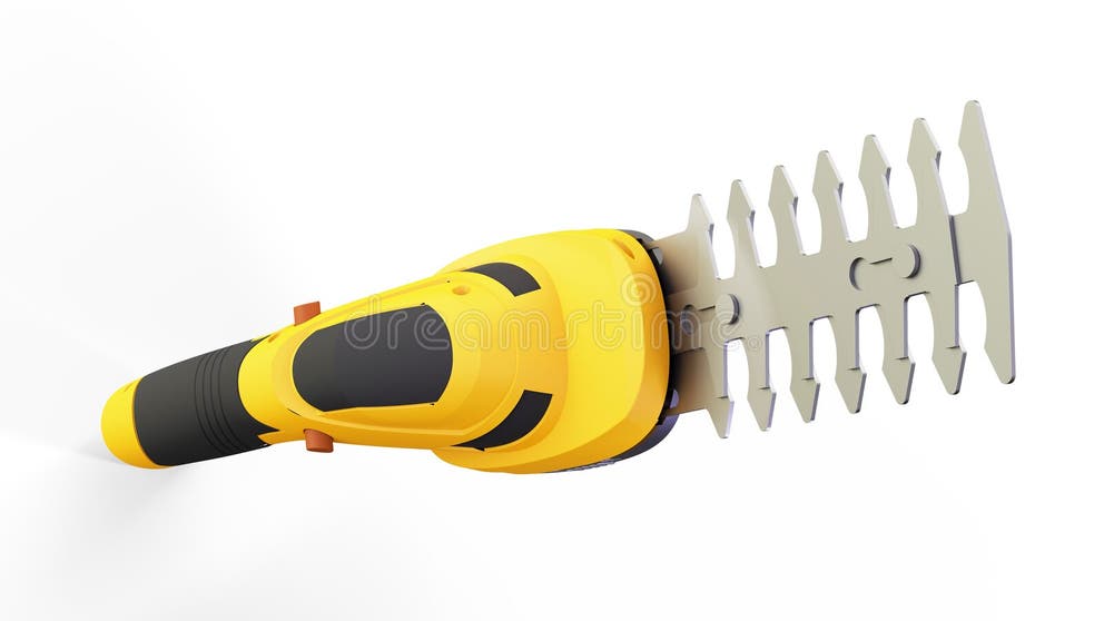Bush Cutter 3D Render Using an Hedge Clipper in the Garden Stock ...