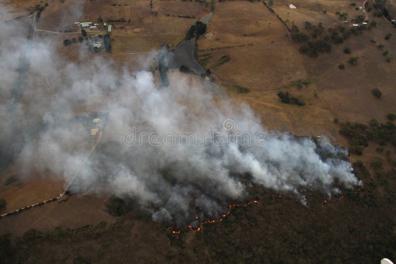 Bush fire aerial editorial photography. Image of burnt - 36742422