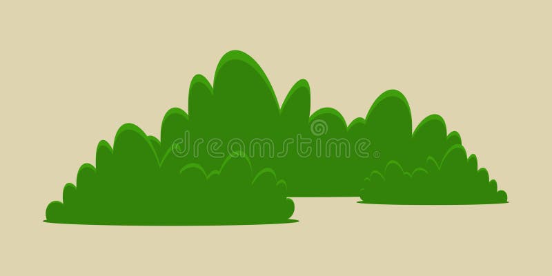 Bush Grass. Cartoon Spring Design Vector Illustration Stock Vector ...