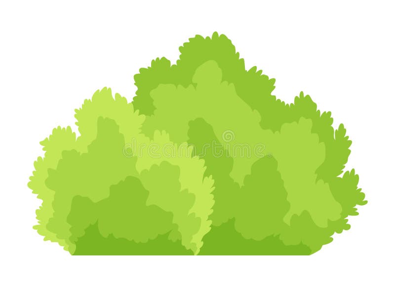 Bush Icon. Cartoon Forest or Park Shrubbery. Summer Nature Cartoon ...