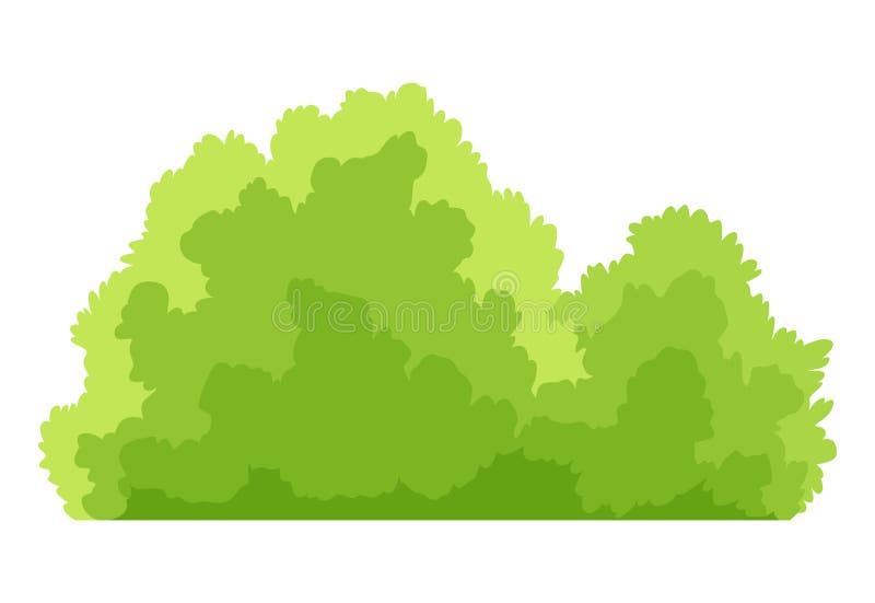 Bush Icon. Cartoon Forest or Park Shrubbery. Summer Nature Cartoon ...
