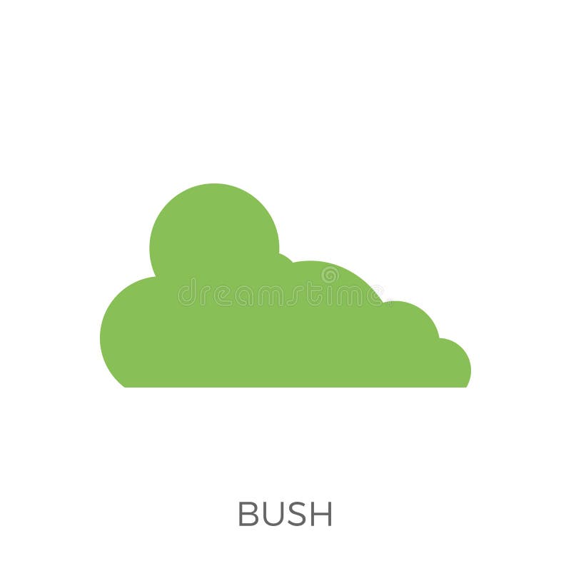 Bush Icon Vector stock vector. Illustration of white - 109171745
