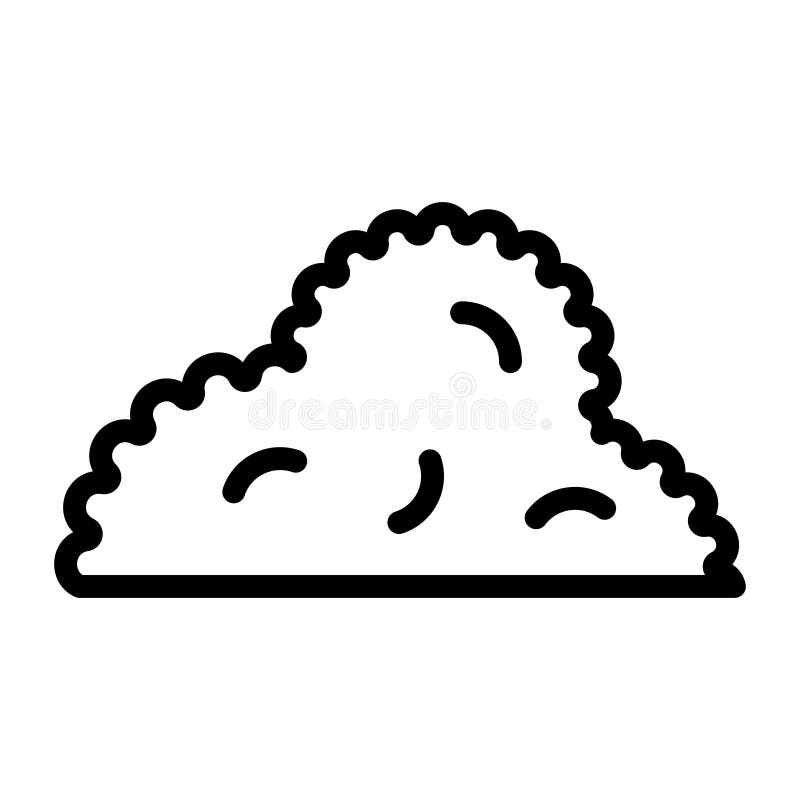 Bush Icon Line Isolated on White Background. Black Flat Thin Icon on ...