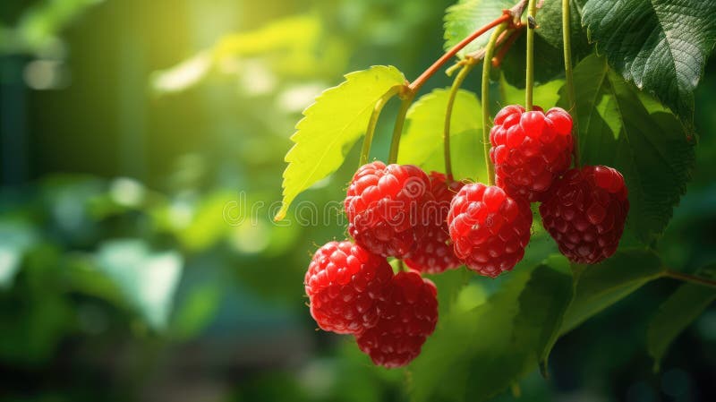 Bush Object Raspberry Fruit Stock Illustration - Illustration of ...