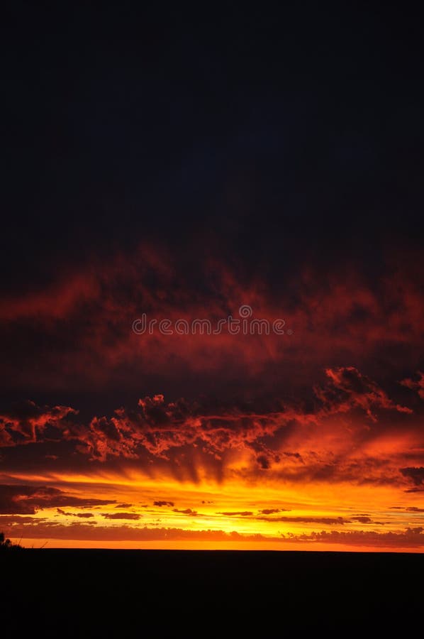 Amazing Bush Sunset Western Australia Stock Photo - Image of explosion ...