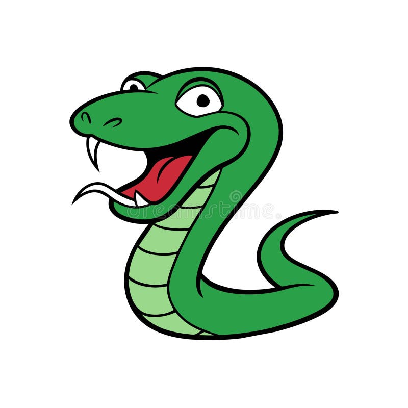 Bush Viper Snake Laughs Icon Vector Illustration Stock Vector ...