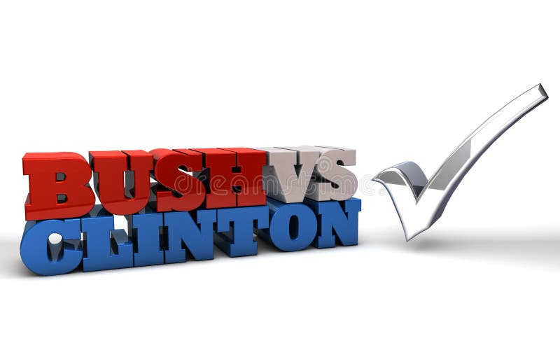 Bush Vs Clinton Presidential Election Editorial Photo - Illustration of ...