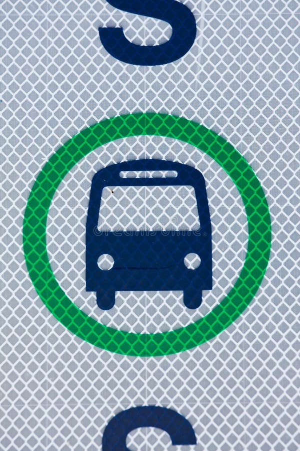 Bushalteteken stock foto. Image of blauw, pictogram, symbool - 7960916