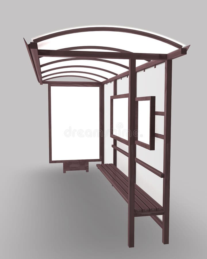 Bushalte stock illustratie. Illustration of drie, reizen - 7748389