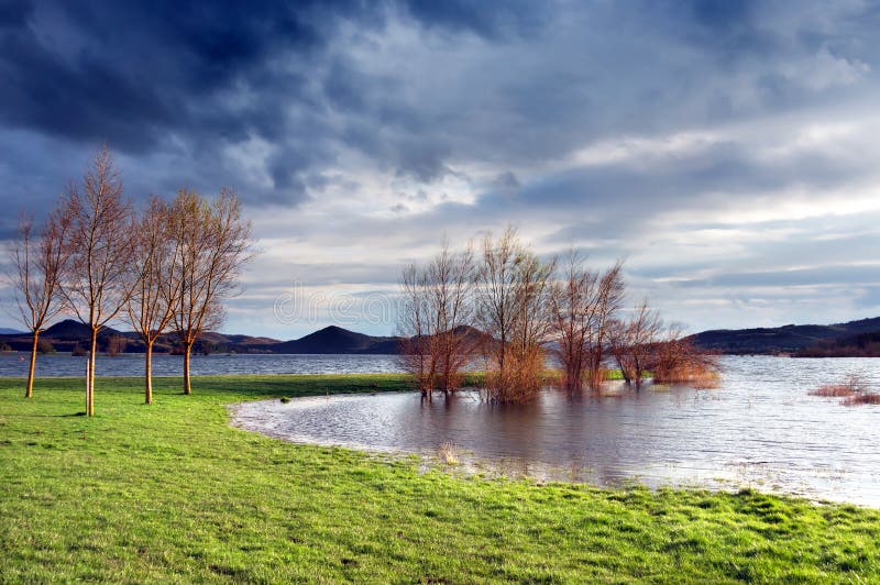 Ullibarri Gamboa Lake In Alava, Basque Country, Spain. Stock Image ...