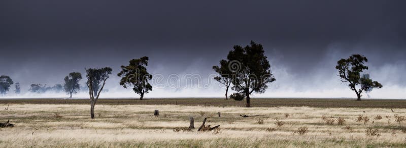Bushfire Panorama stock image. Image of field, panoramic - 16932245