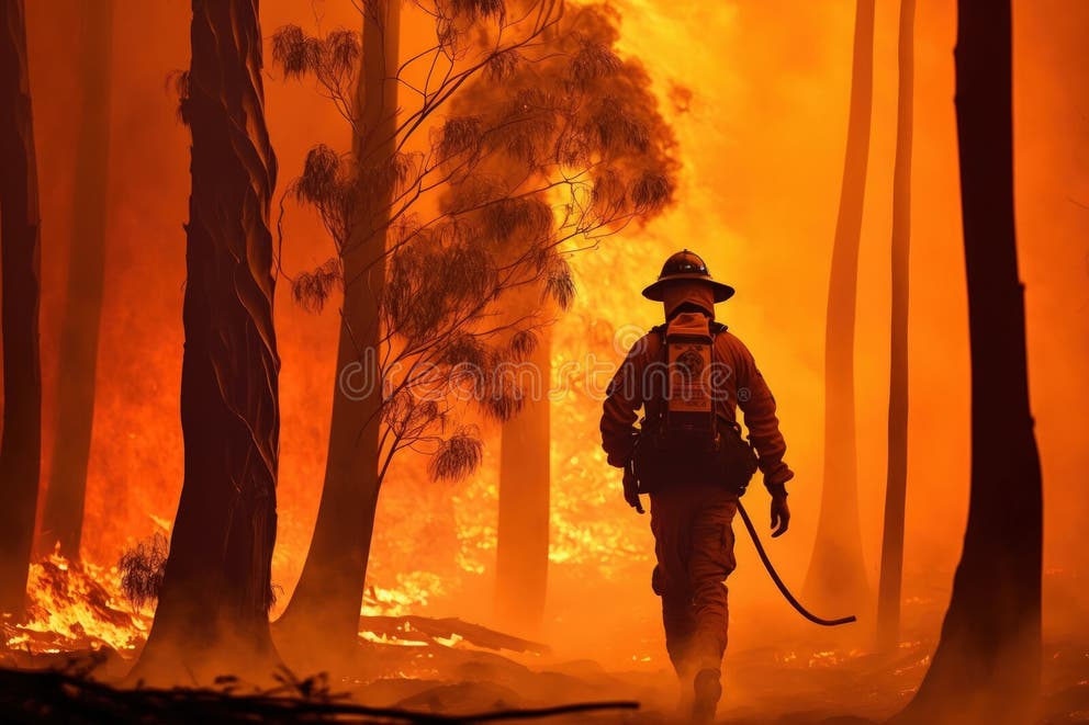 Bushfires in Australia the Wind and Heat Feed the Fire Stock ...