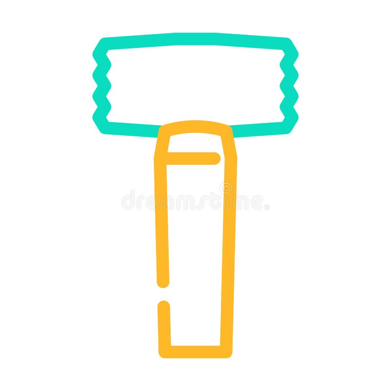 Bushing Hammer Color Icon Vector Illustration Stock Vector ...