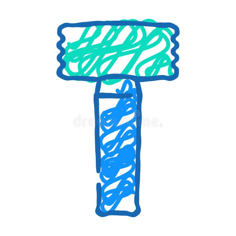 Bushing Hammer Icon Doodle Illustration Stock Illustration ...