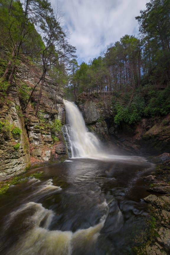 Bushkill Falls from below stock photo. Image of bushkill - 94393350