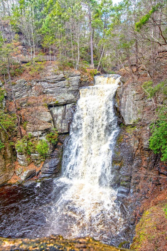 Bushkill Falls stock image. Image of river, rapid, creek - 377408143