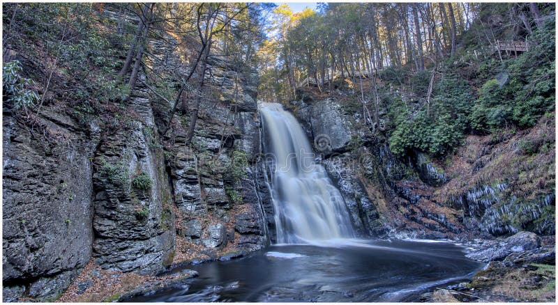 Bushkill Falls stock photo. Image of mountains, travel - 17554738