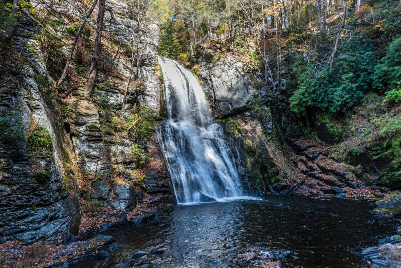 Bushkill Falls In The Pocono Mountains Of Pennsylvania Stock Image ...