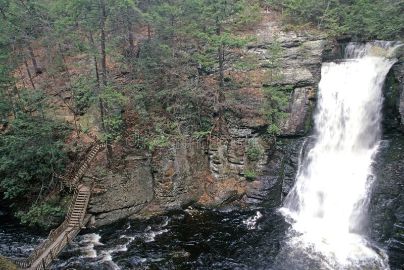 Bushkill Falls, Poconos stock image. Image of water, waterfalls - 66735189