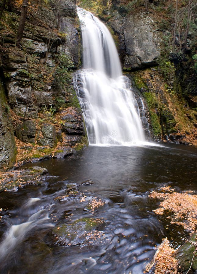 Bushkill Waterfall (main Fall) Stock Image - Image of bushkill, cascade ...
