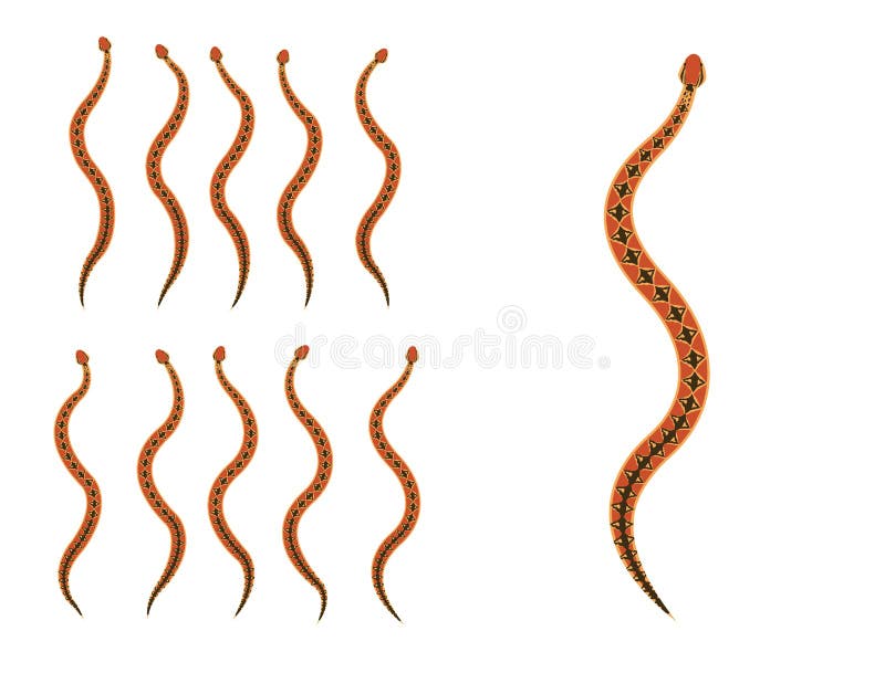 Bushmaster Snake Animal Animation Sequence Cartoon Vector Stock Vector ...