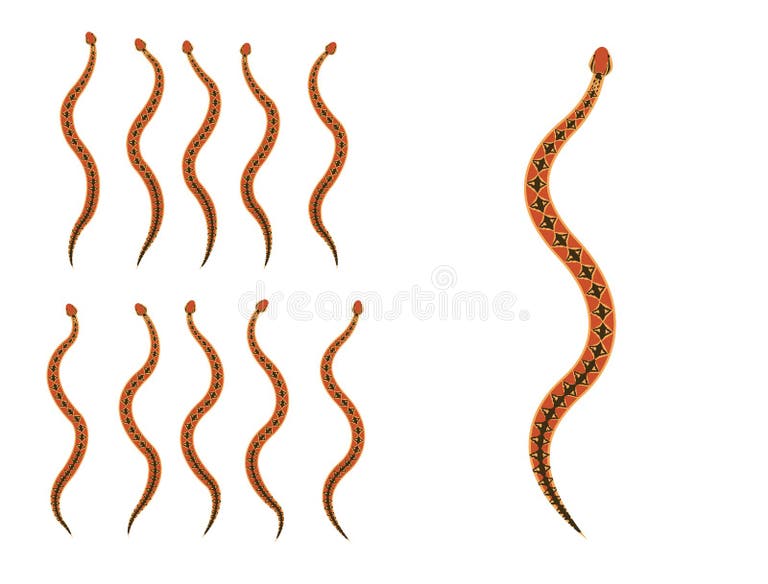 Bushmaster Snake Animal Animation Sequence Cartoon Vector Stock Vector ...