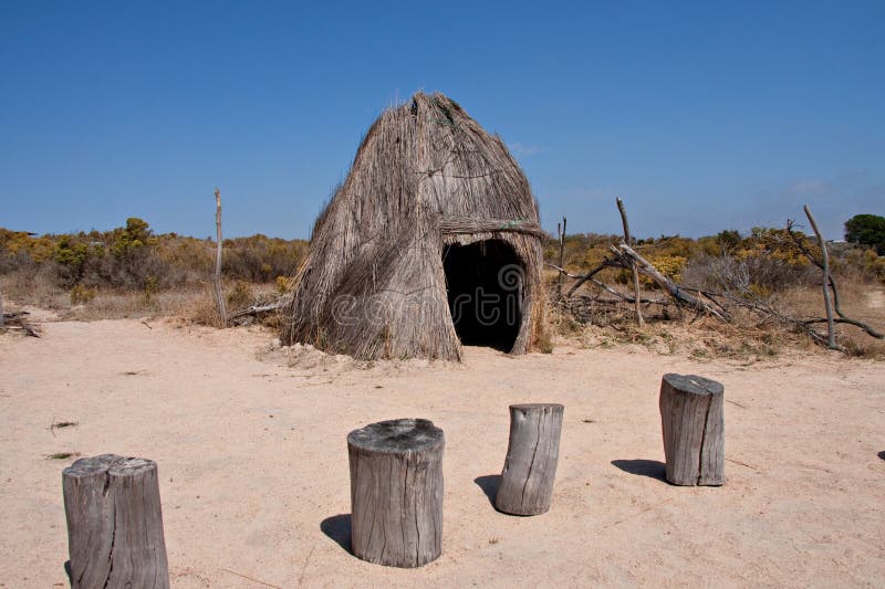 Bushmen grass hut stock photo. Image of home, african - 17674742
