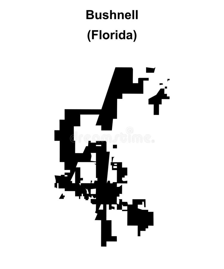 Bushnell outline map stock illustration. Illustration of silhouette ...