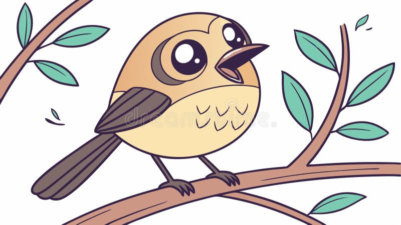 Bushshrike Bird Ardent Stands Ocean Vector Stock Vector - Illustration ...