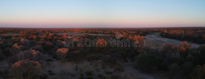 Aerial View of the Remote Bushveld in Zambia Africa. Stock Photo ...