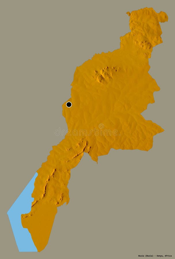 Busia, County of Kenya, Zoomed. Bilevel Stock Illustration ...