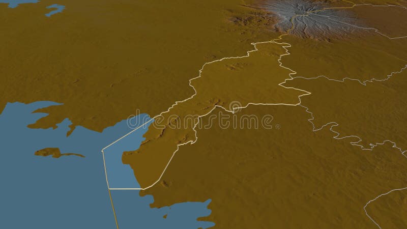 Busia, Kenya - Outlined. Relief Stock Illustration - Illustration of ...