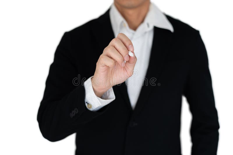 Businees Man with Hand Action Isolate Stock Image - Image of success ...