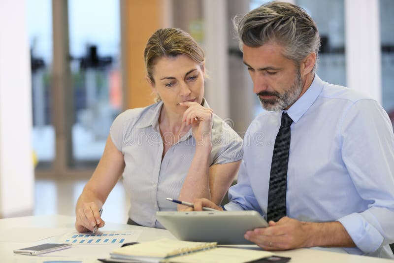 Businees Team Working Tablet Stock Photos - Free & Royalty-Free Stock ...