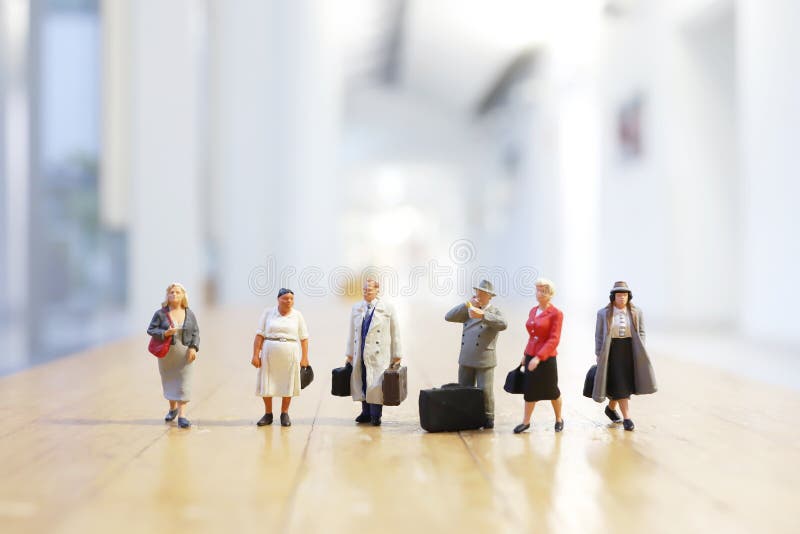 A Busines of Figure People on Stage Stock Image - Image of traveler ...