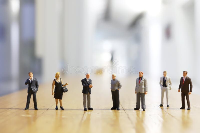 A Busines of Figure People on Stage Stock Image - Image of miniature ...