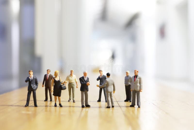 A Busines of Figure People on Stage Stock Image - Image of miniature ...