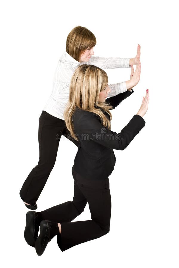 Busines Team Pushing Object Stock Image - Image of executive, hold: 8985217