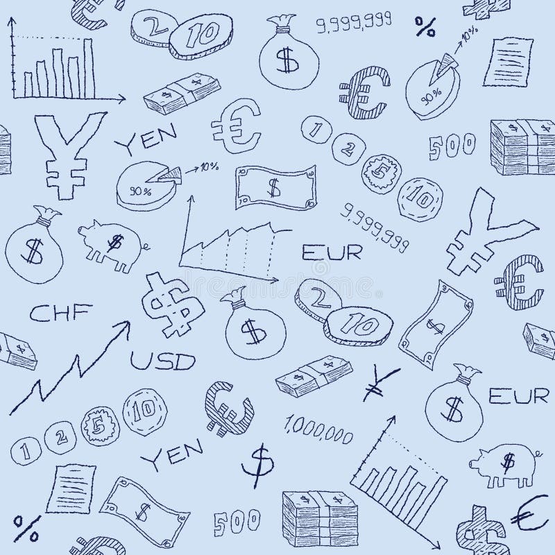 IPO - Doodle Illustration on Purple Chalkboard. Stock Illustration ...