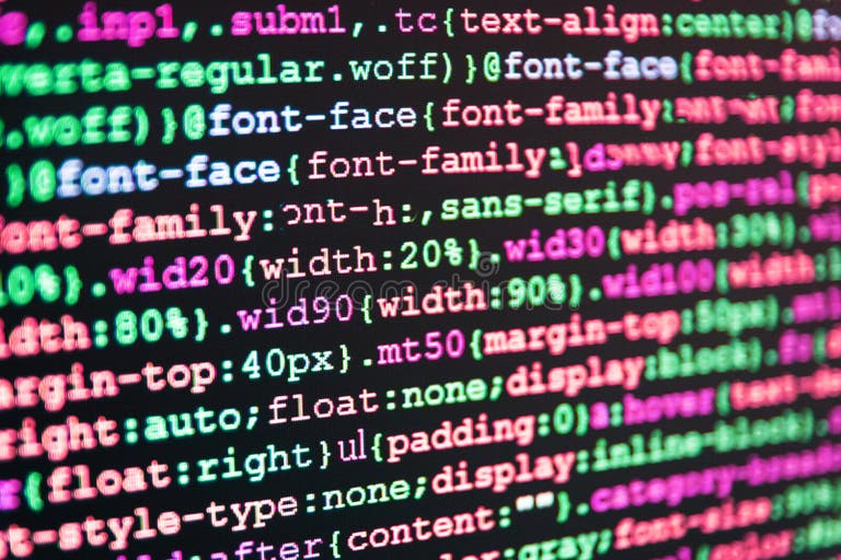 It Business. Abstract Computer Script Code Stock Photo - Image of ...