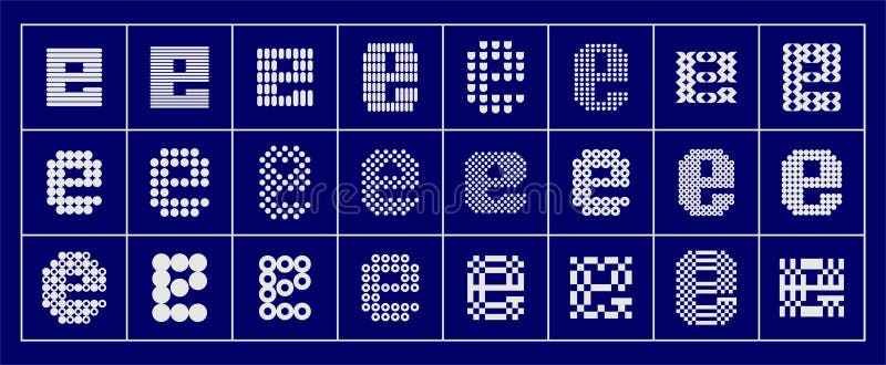 Business Abstract Lowercase Letter E Logo Bundle Stock Vector ...